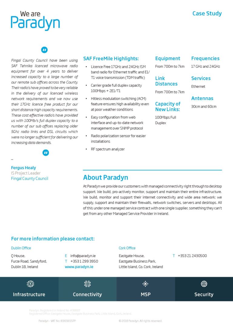 How we provided a Wireless Network to meet the increasing capacity demands